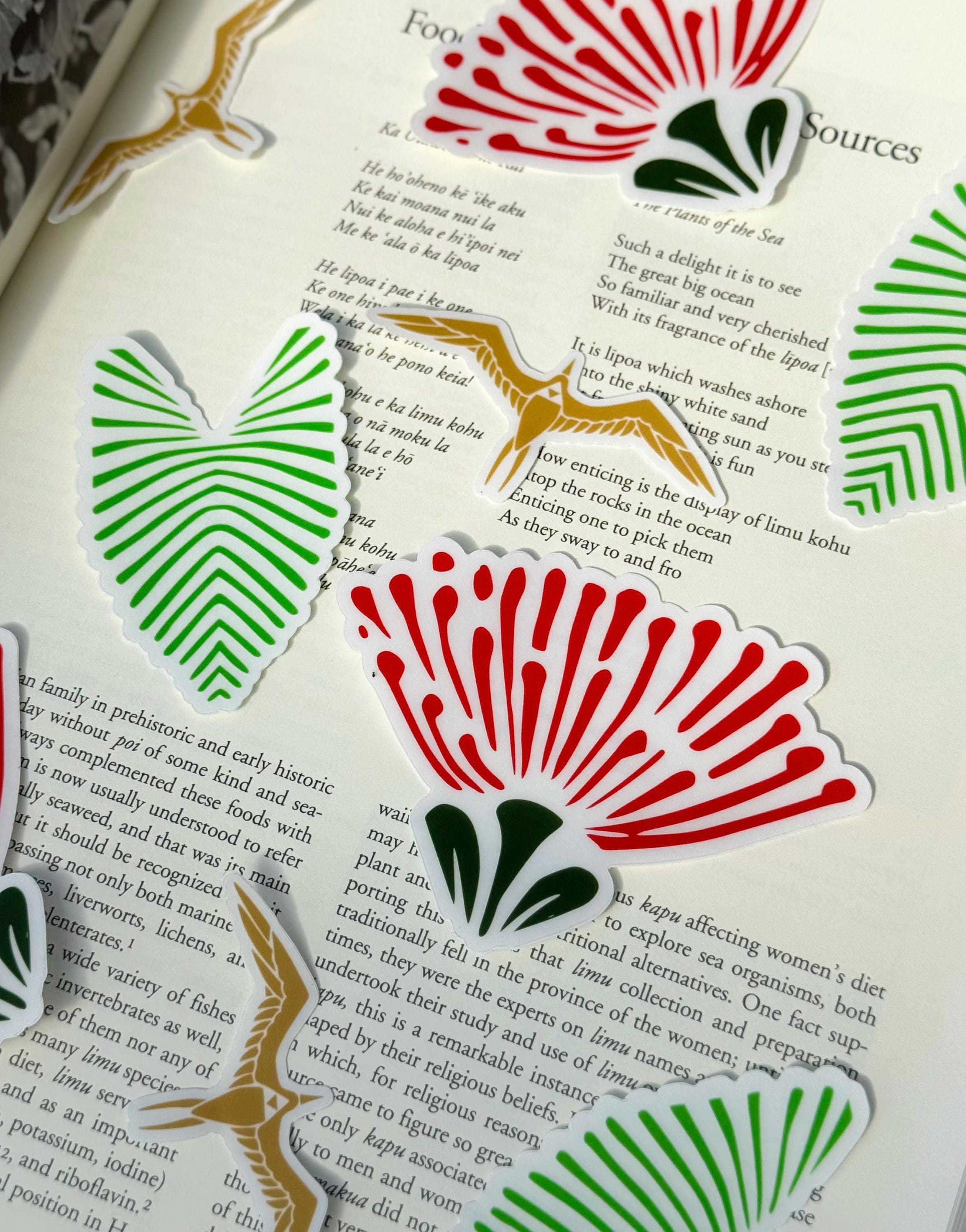Kuahiwi Sticker Pack | Waterproof Clear Stickers | Iwa Bird Lehua ...
