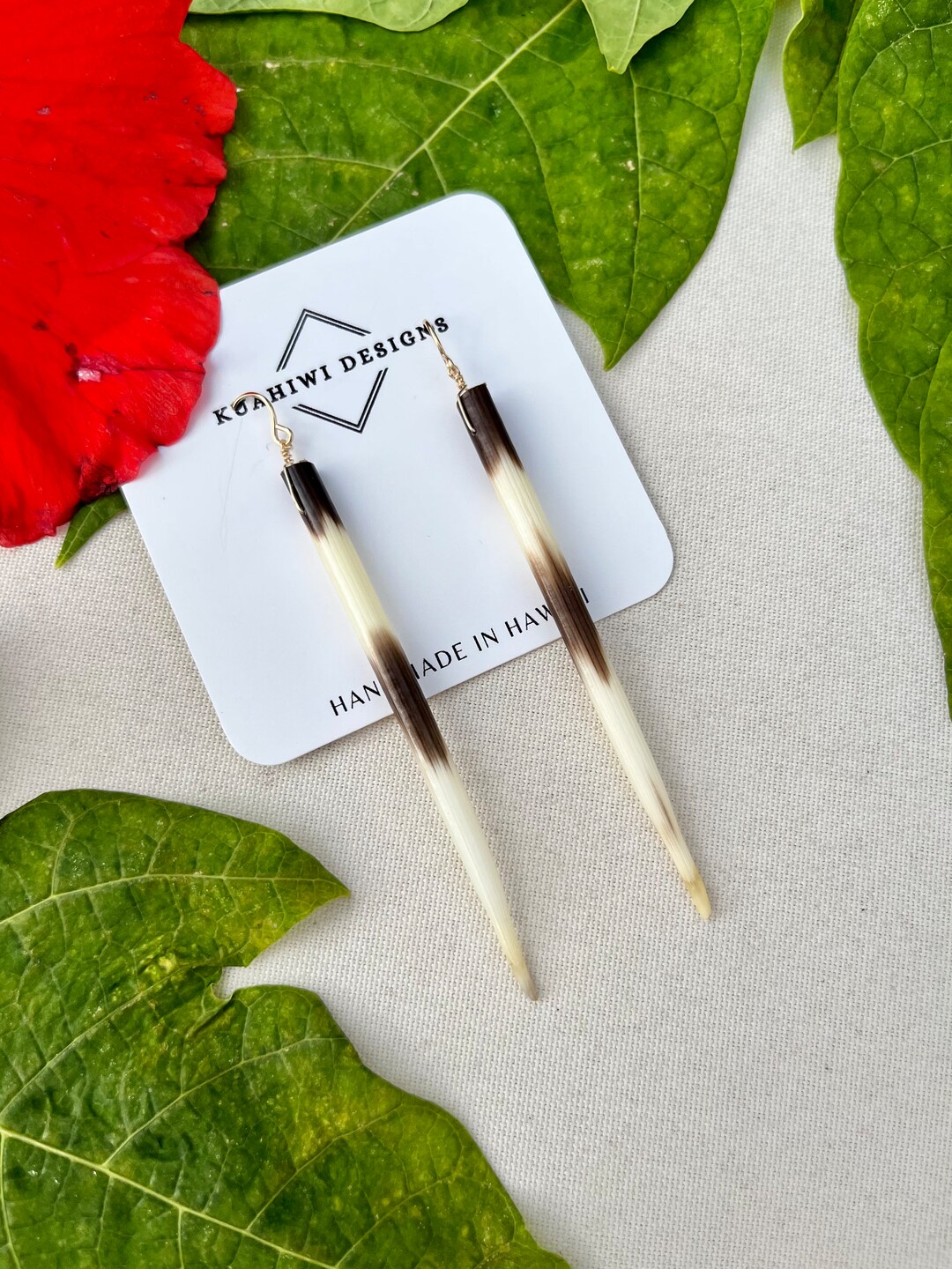 Porcupine Quill Earrings | Western Barb Jewelry | Lightweight Paniolo ...