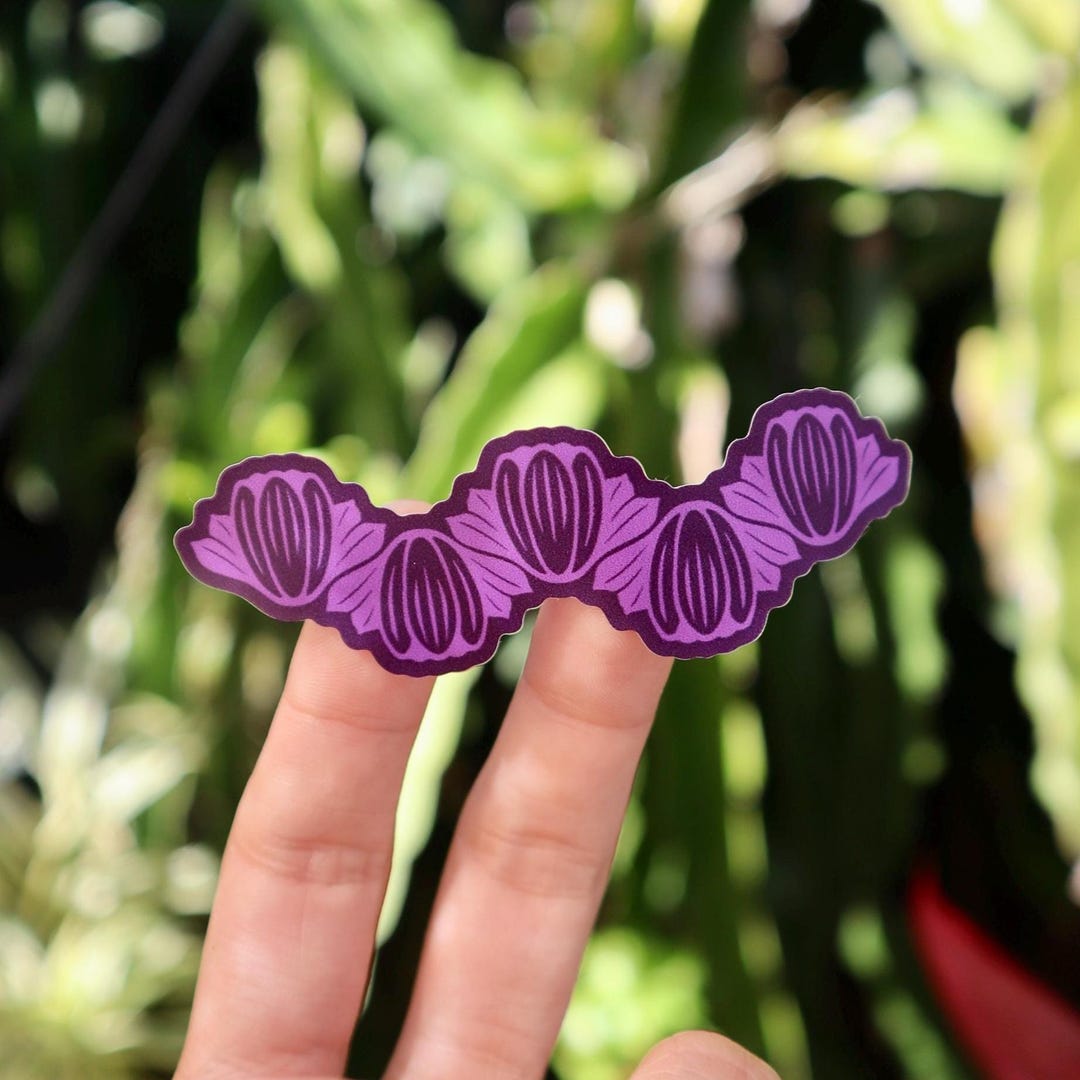Pikake Flower Sticker | Purple Jasmine Flower Pepili | Hawaiian Lei Stationary | Hawaii Gift ...
