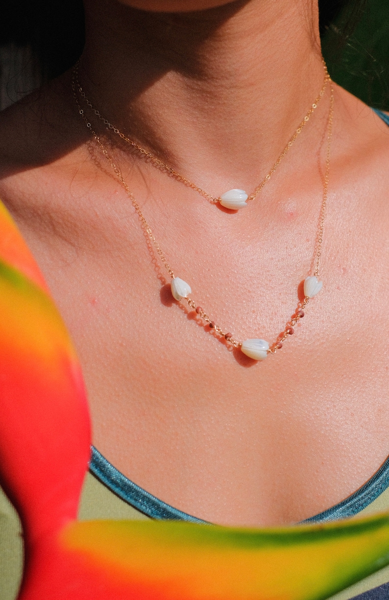 Pikake Flower ʻekahi Necklace | Single Pikake Necklace | Vintage ...