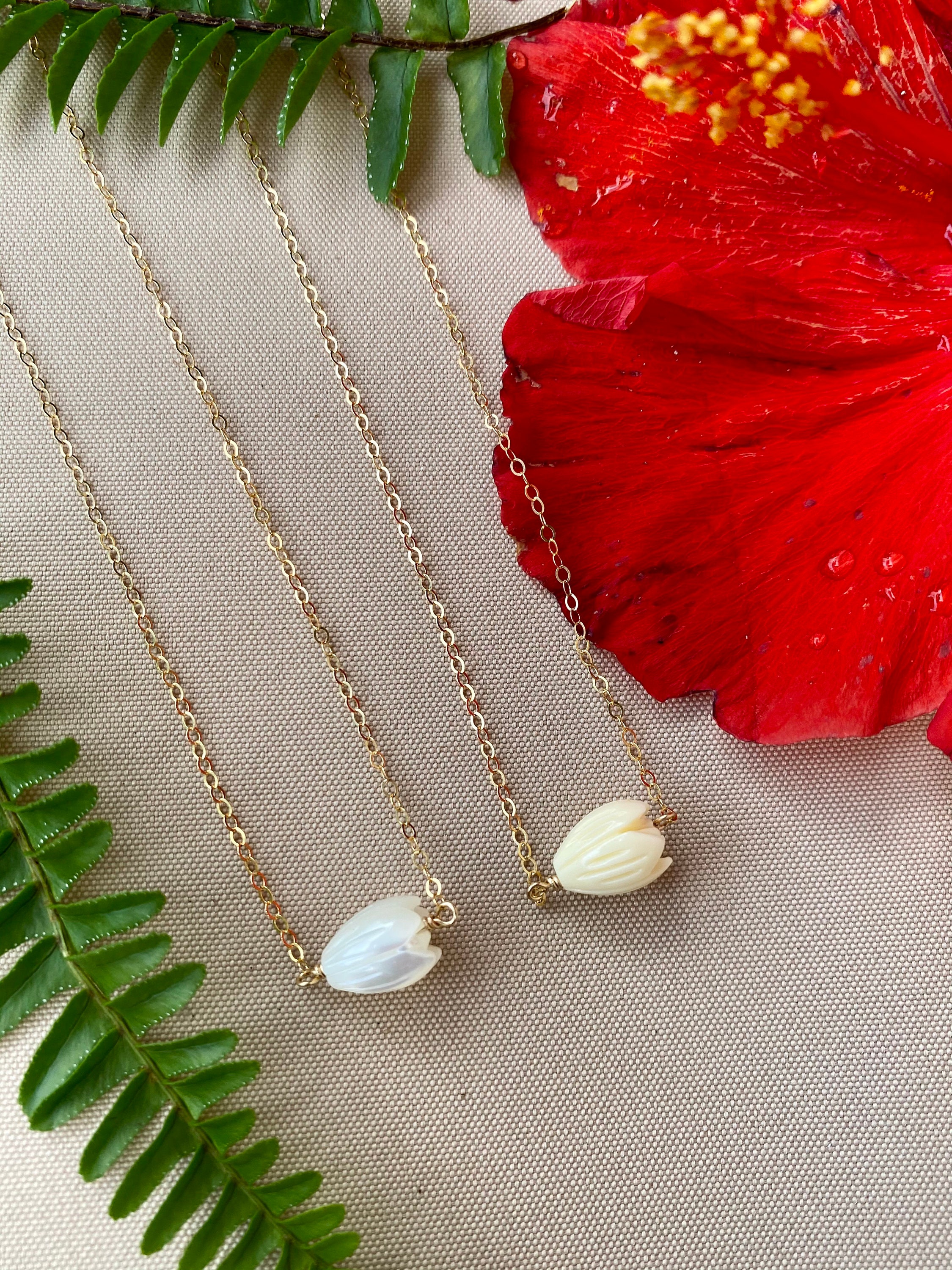 Pikake Flower ʻekahi Necklace | Single Pikake Necklace | Vintage ...