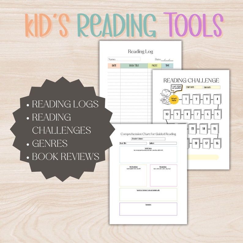 Kids Reading Tracker, Printable Journal Log, Genres, Book Suggestions ...