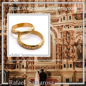 18k Solid Gold Jesus Prayer Ring: Handcrafted Christian Wedding Band - Etsy