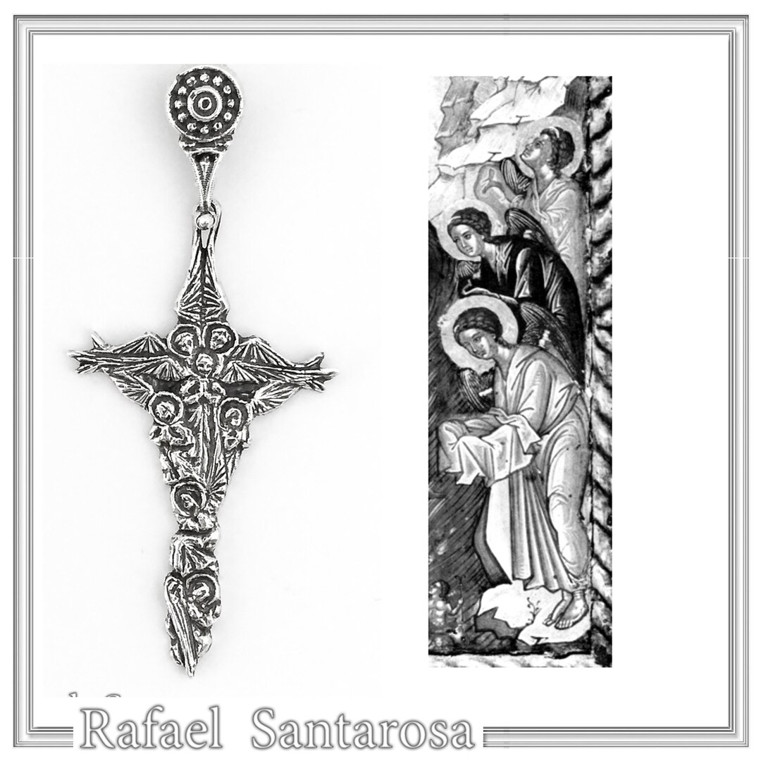 Byzantine 7 Angels Cross Talisman, Angel Guardian, Greek Orthodox ...