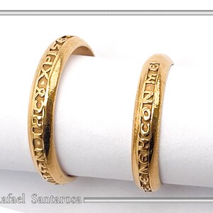 18k Solid Gold Jesus Prayer Ring: Handcrafted Christian Wedding Band - Etsy