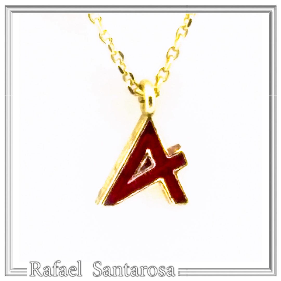 Dainty Initial Personalised Necklace: Enamel Ancient Greek Font, 26 ...
