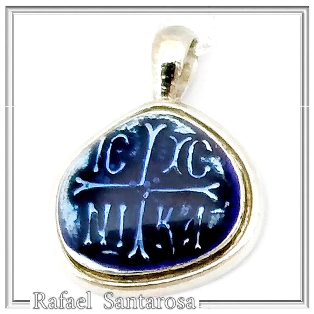 ICXC NIKA Constantinato Christogram Christian Cross Talisman Pendant ...