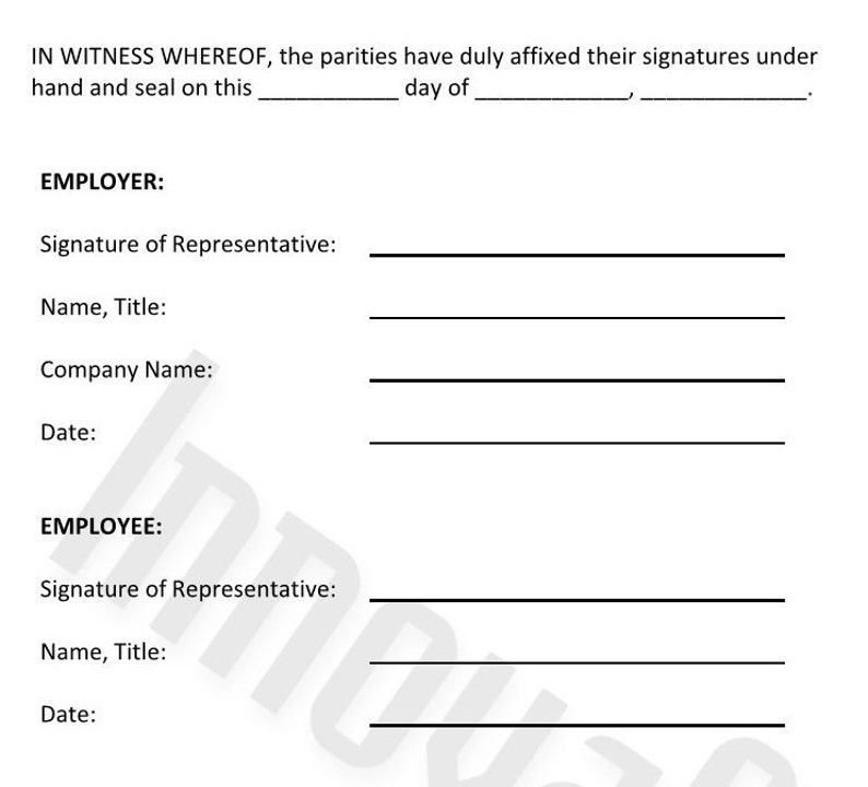 Employment Contract, Contract of Employment, Employment Agreement ...