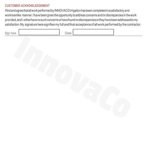 Irrigation Quote, Irrigation Invoice, Sprinkler Service Quote ...