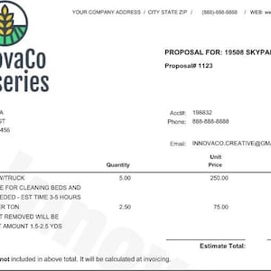 Lawn Quote, Landscaping Estimate, Lawn Mowing Quote, Lawn Maintenance ...