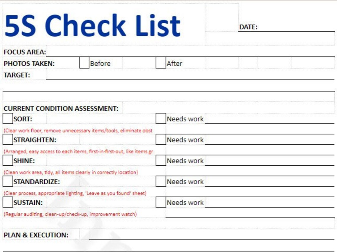 5s Checklist 5s Lean Six Sigma Checklist Workplace Et - vrogue.co 5s Checklist 5s Lean Six Sigma Checklist Workplace Et - vrogue.co
