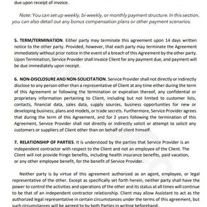 VA Contract Template, Virtual Assistant Contract, VA Agreement ...