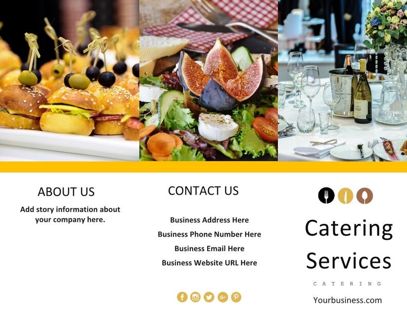 Catering Brochure Template, Catering Templates, Catering Menu Template ...