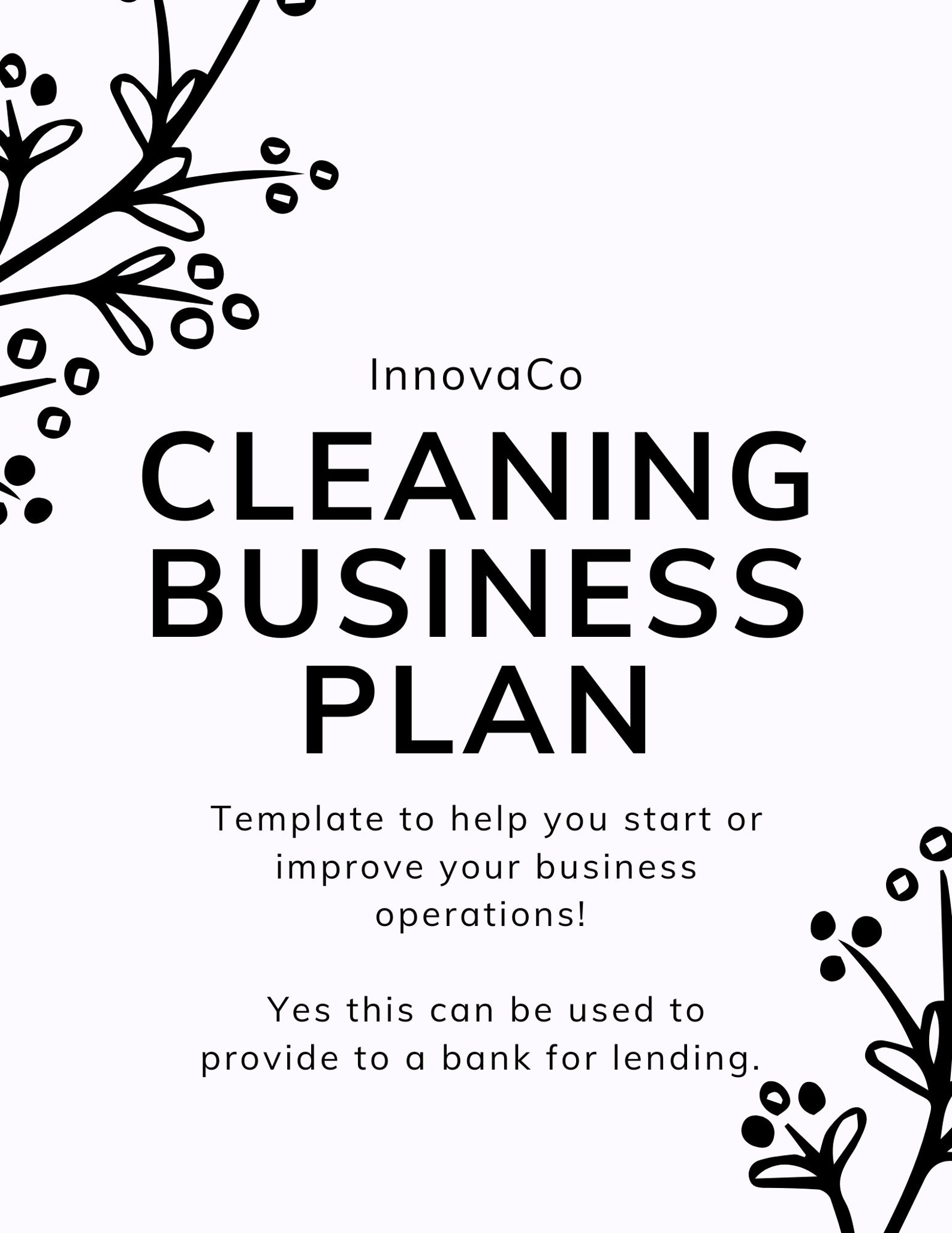 Cleaning Business Plan Template, Cleaning Services Business Plan ...