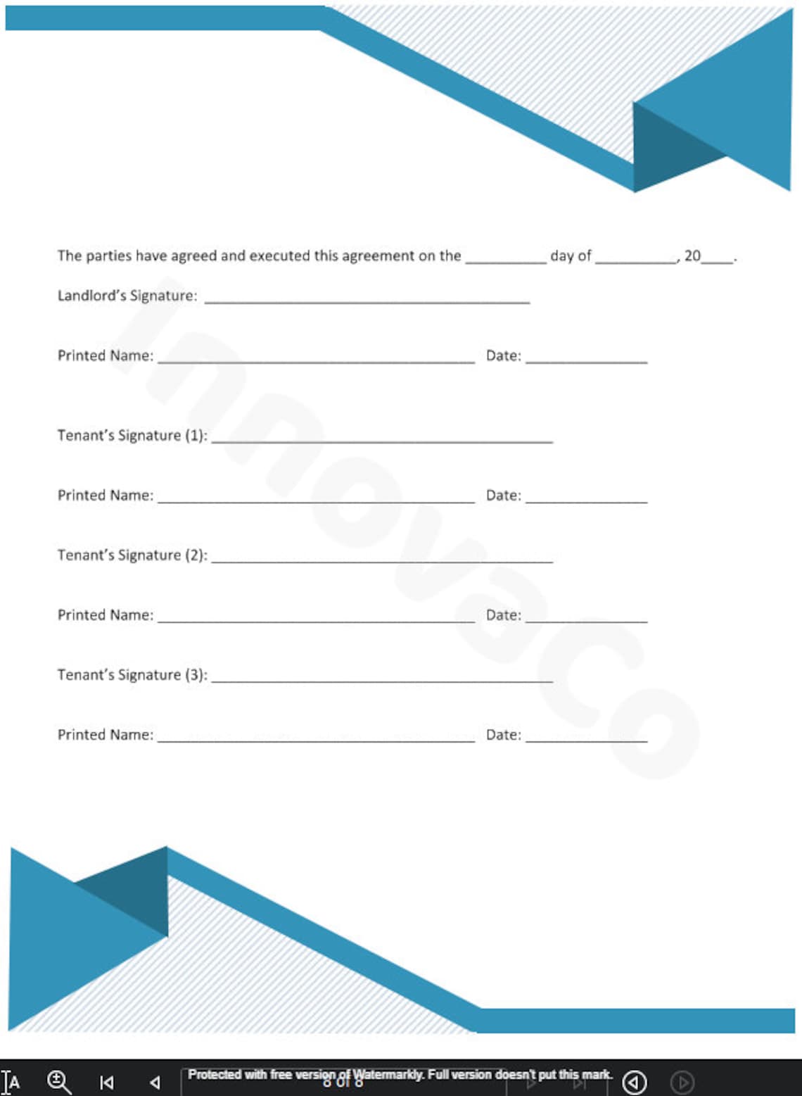 Simple Lease Agreement, Residential Lease Agreement, Property Lease ...