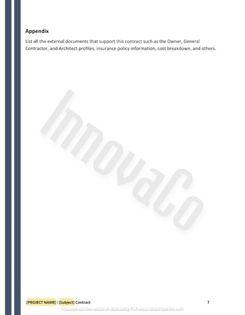 Construction Contract Template, Contractor Contract Template ...