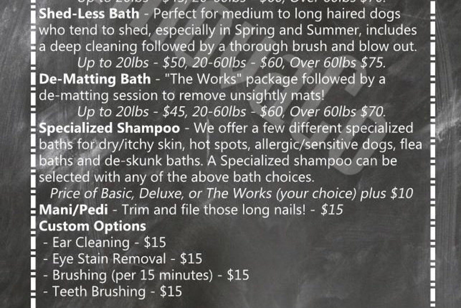 Pet Grooming Menu, Dog Grooming Menu, Grooming Menu Template, Editable ...