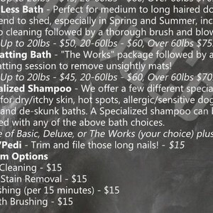 Pet Grooming Menu, Dog Grooming Menu, Grooming Menu Template, Editable ...