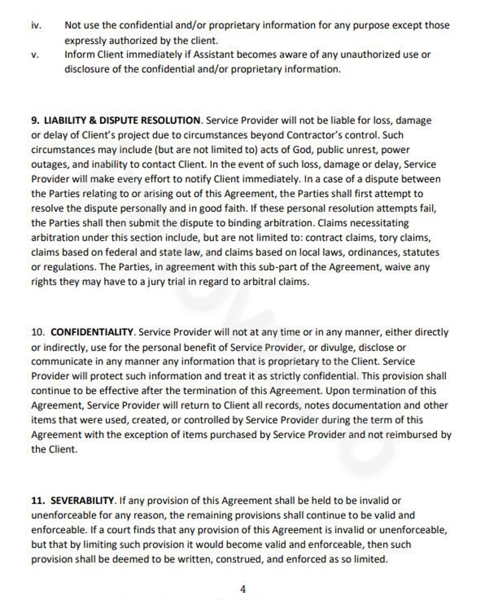 Virtual Assistant Contract, VA Contract Template, Virtual Assistant, VA ...