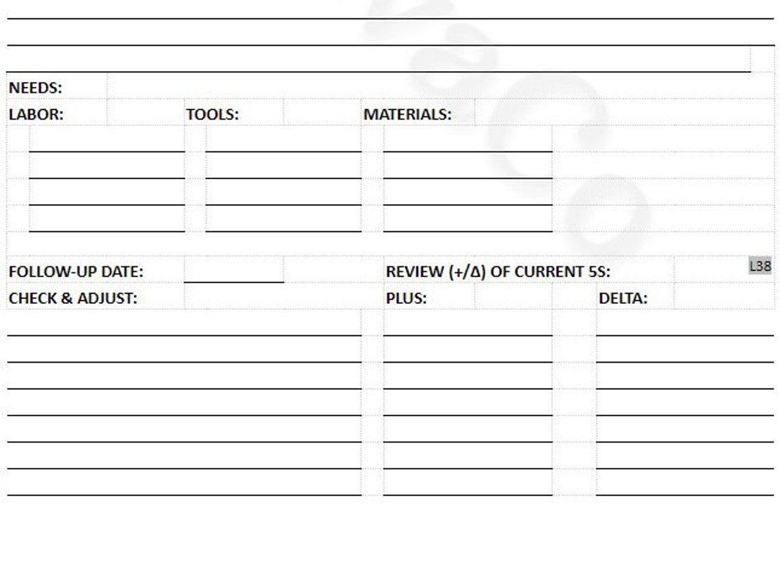 5S Checklist, 5S, LEAN Six Sigma, Checklist, Workplace Organization ... 5S Checklist, 5S, LEAN Six Sigma, Checklist, Workplace Organization ...