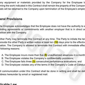 Work From Home Contract Template, Remote Work Contract Agreement ...