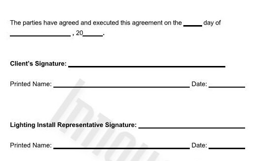 Christmas Light Installation Contract Template, Lighting Install ...