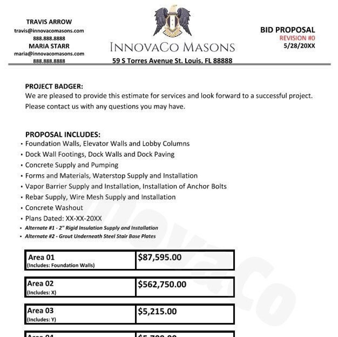 Contractor Estimate, Contractor Quote, Handyman Quote, Estimate ...