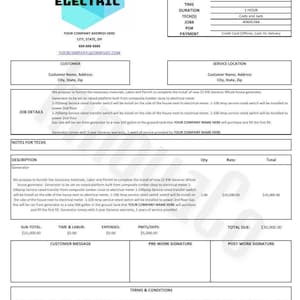 Work Order Template, Electrical Work Order Template, Work Order Form ...