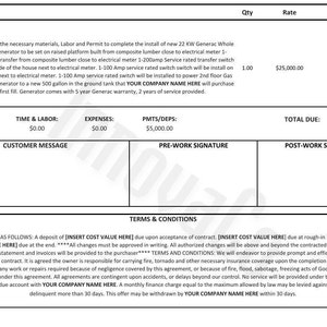 Work Order Template, Electrical Work Order Template, Work Order Form ...