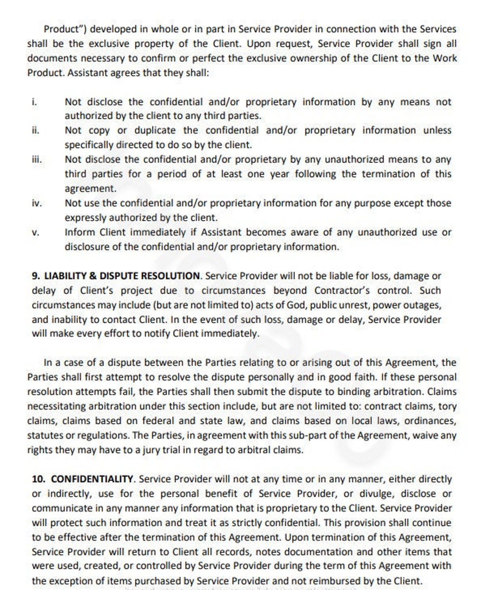 VA Contract Template, Virtual Assistant Contract, VA Agreement ...