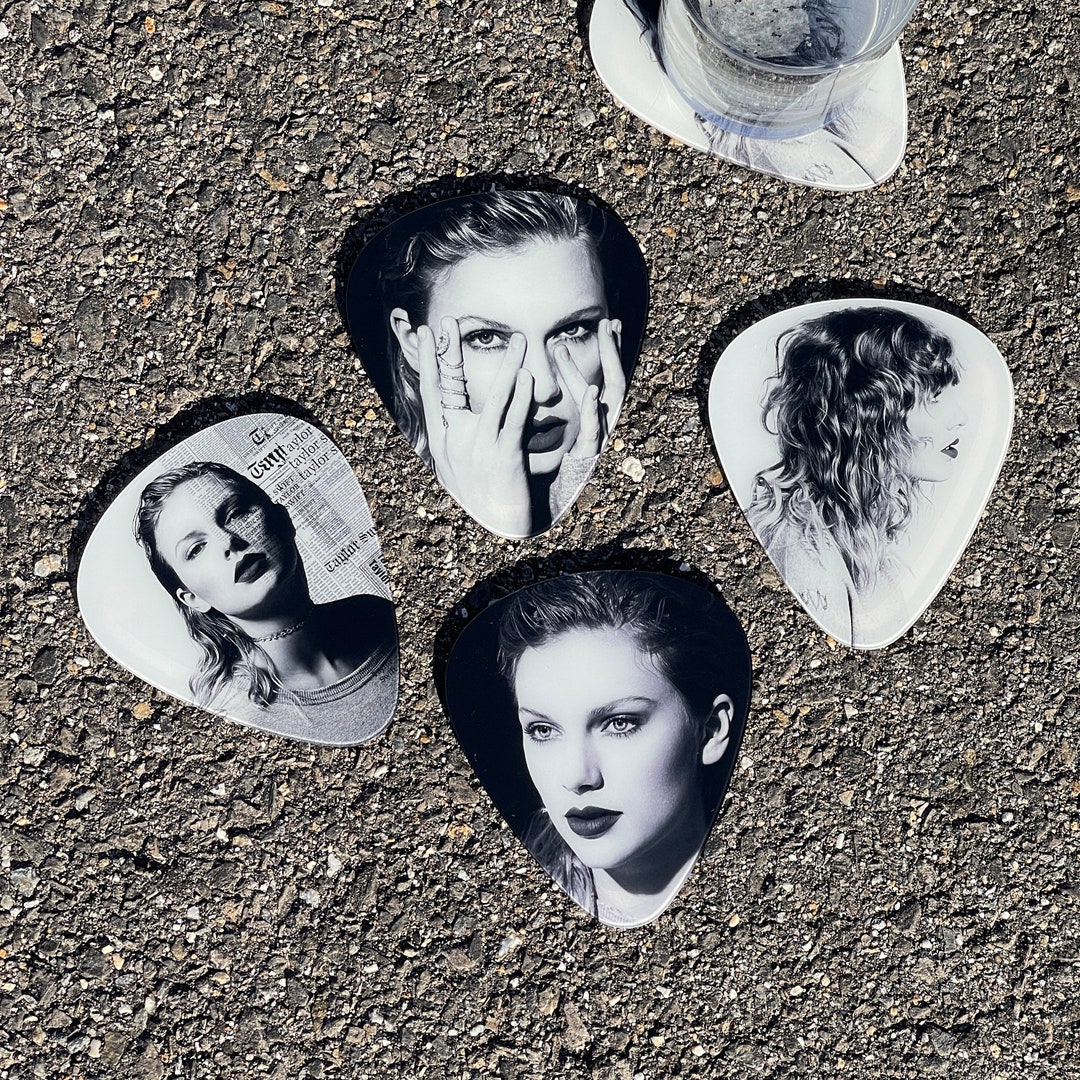 Reputation Guitar Pick Acrylic Coaster Set Taylor Swift Swiftie Rep the ...