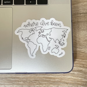 Where I’ve Been World Map Sticker | Worldwide Travel Countries ...