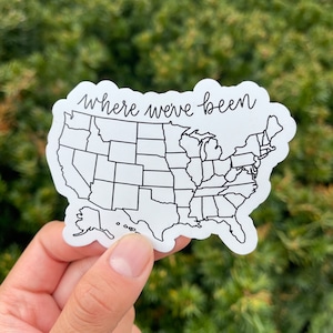MAGNET Where We’ve Been Map Sticker | United States USA Decal | Travel ...