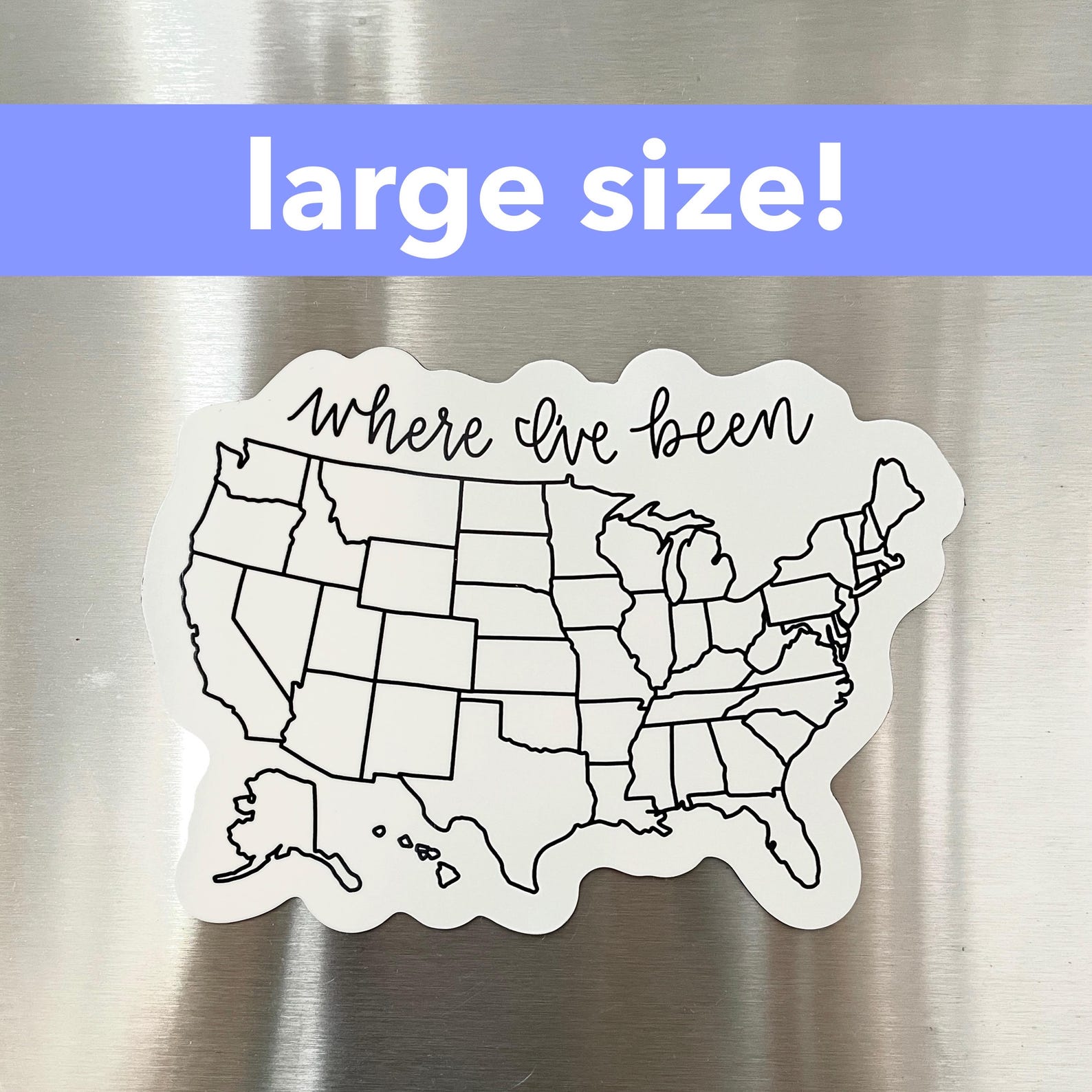 MAGNET Where I've Been Map Large Size | United States USA Decal ...