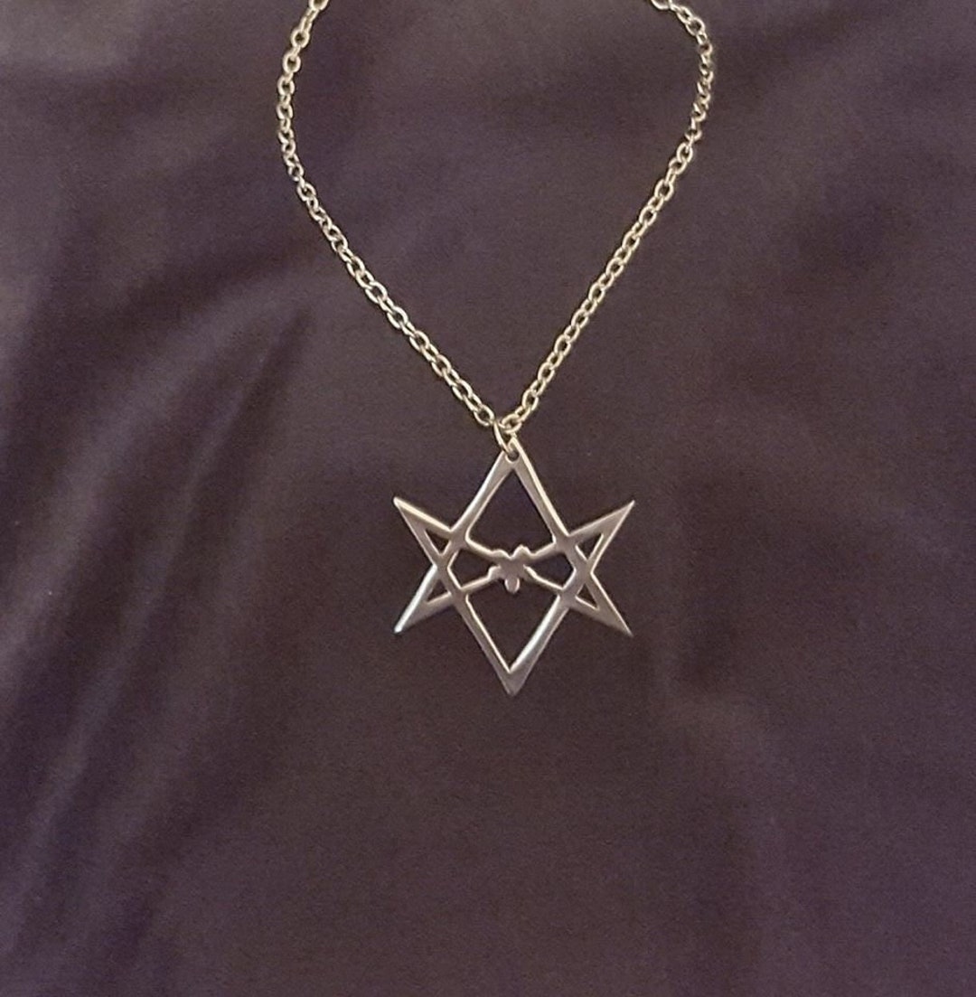 Thelema Unicursal Hexagram Recycled Aluminum Pendant Necklace - Etsy