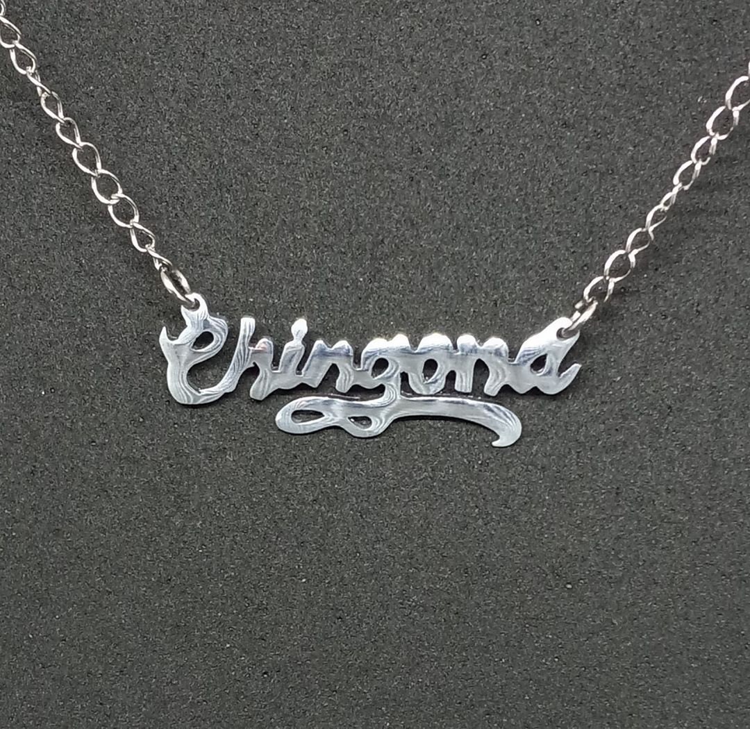Chingona Recycled Aluminum Necklace - Etsy