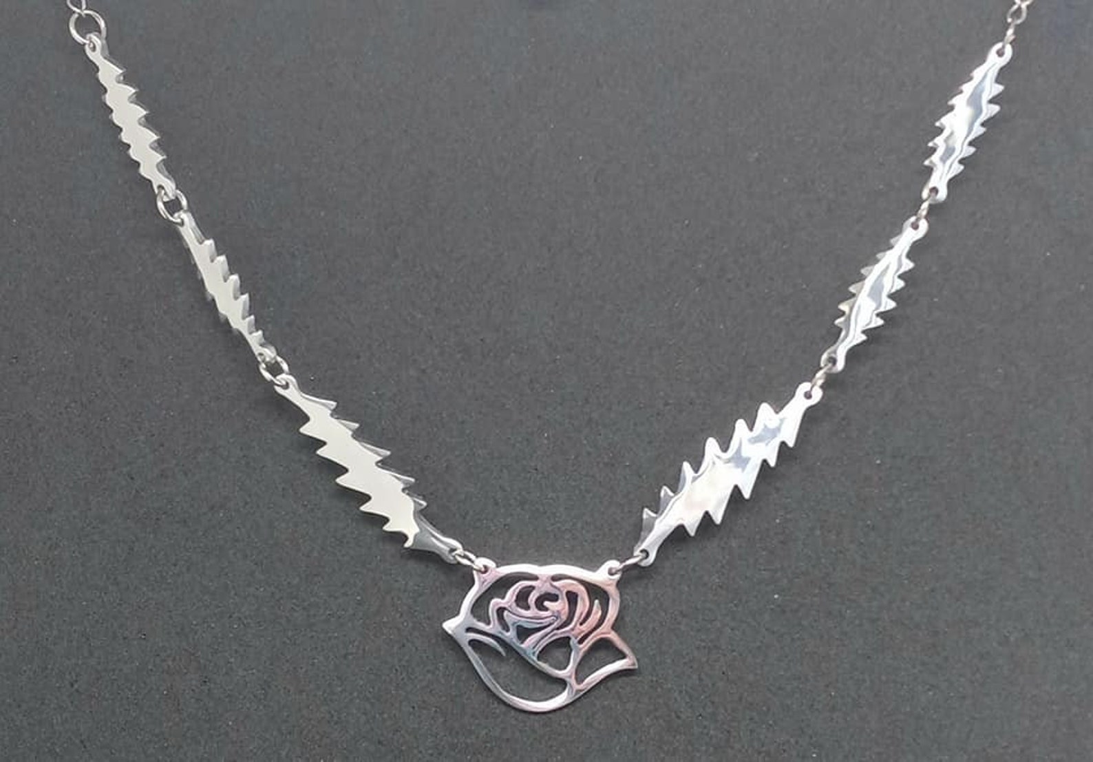 Rose Bolt Recycled Aluminum Necklace - Etsy