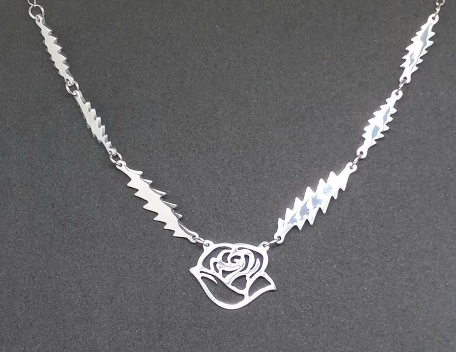 Rose Bolt Recycled Aluminum Necklace - Etsy