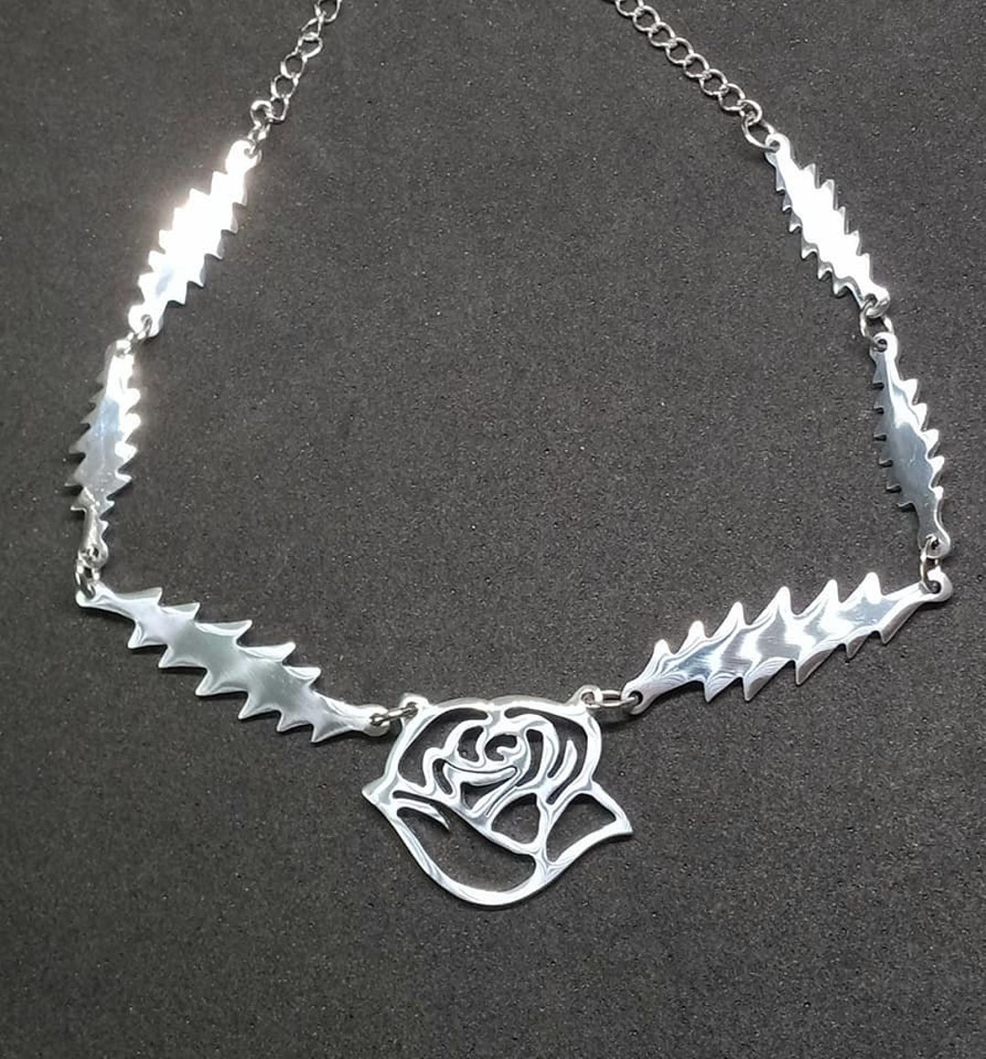 Rose Bolt Recycled Aluminum Necklace - Etsy