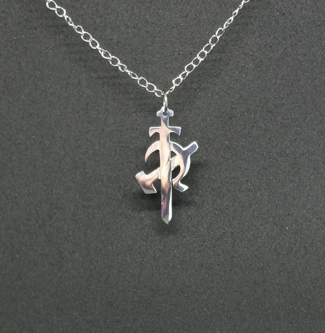 H&S Sword Recycled Aluminum Pendant Necklace - Etsy