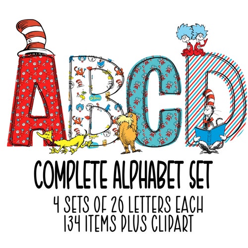Dr Seuss Alphabet - Etsy