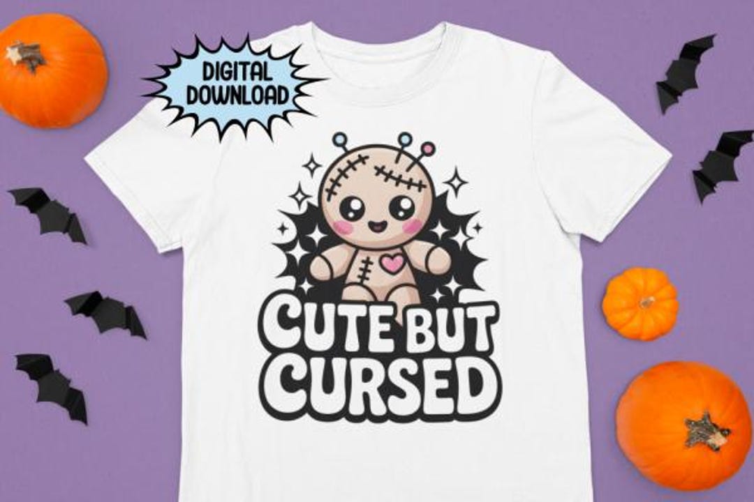 Cute but Cursed Voodoo Doll - Halloween PNG - Halloween Printable ...