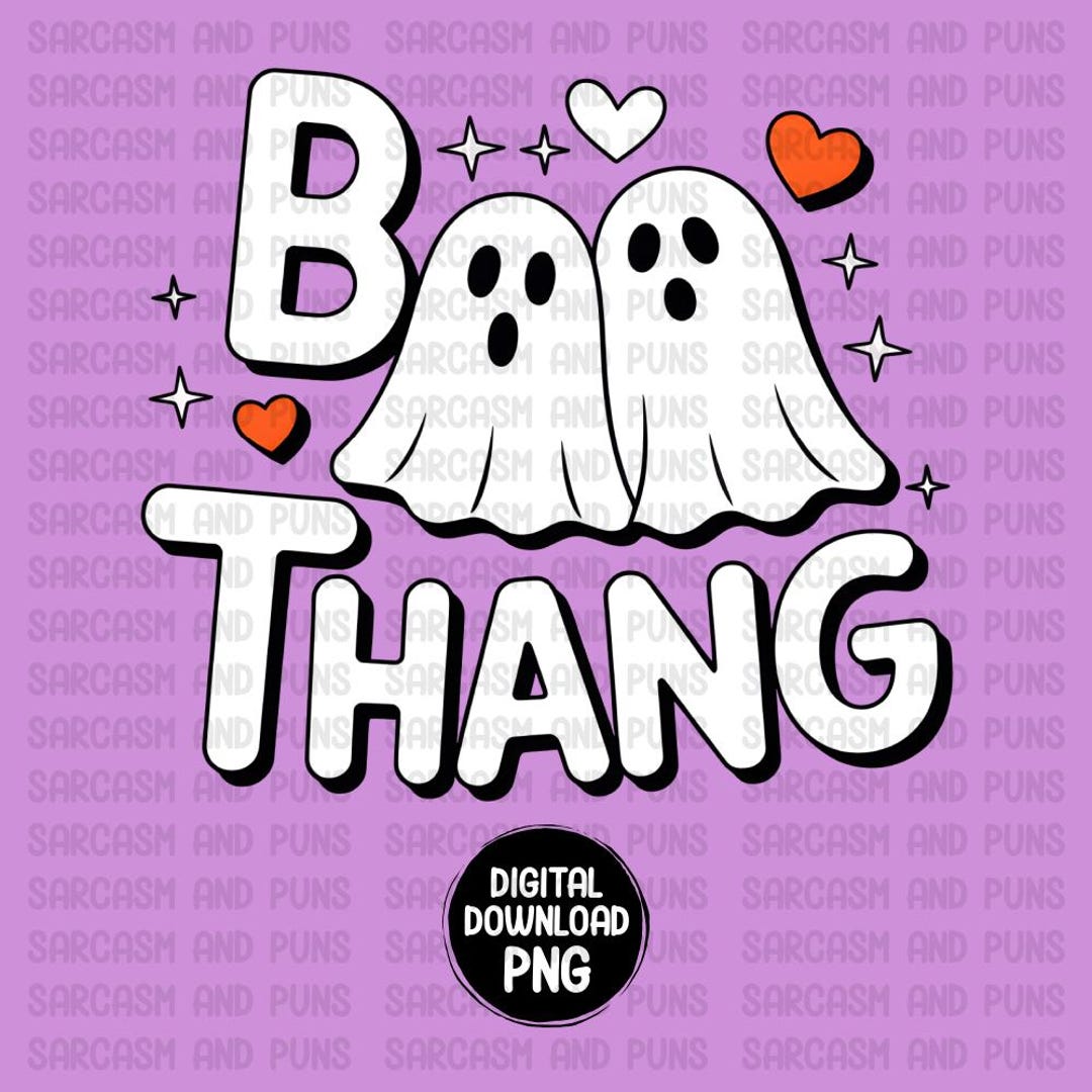 Boo Thang Cute Ghost Couple PNG - Halloween PNG Digital Download ...