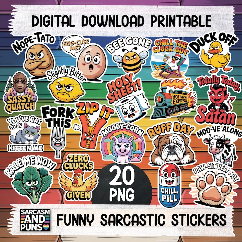 Grappige stickers - Etsy Nederland