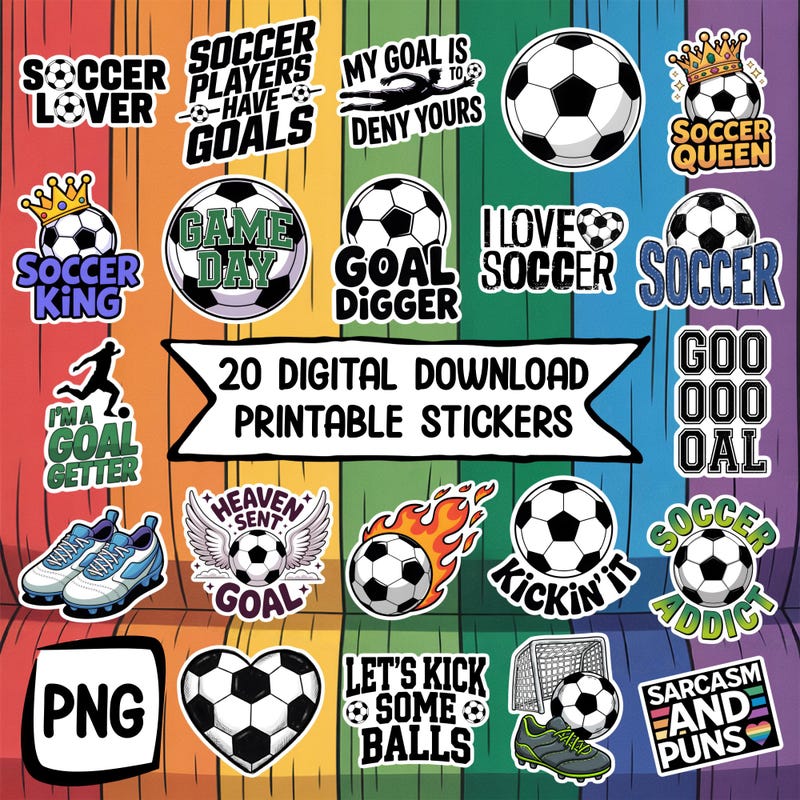 Soccer Stickers - Etsy