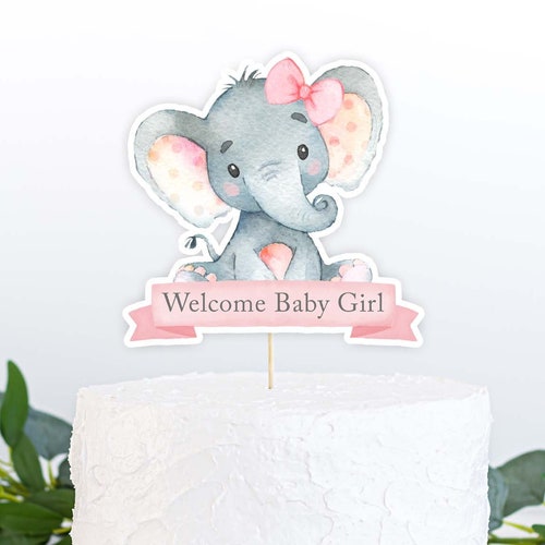 Elephant Centerpiece Cake Topper Cupcake Topper Baby Shower - Etsy