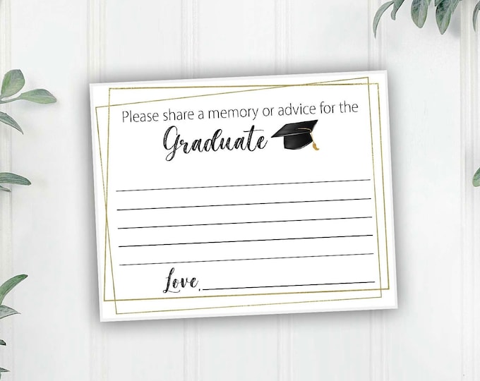 Graduation Wishes Cards | Digital Download Graduation Advice Cards ...