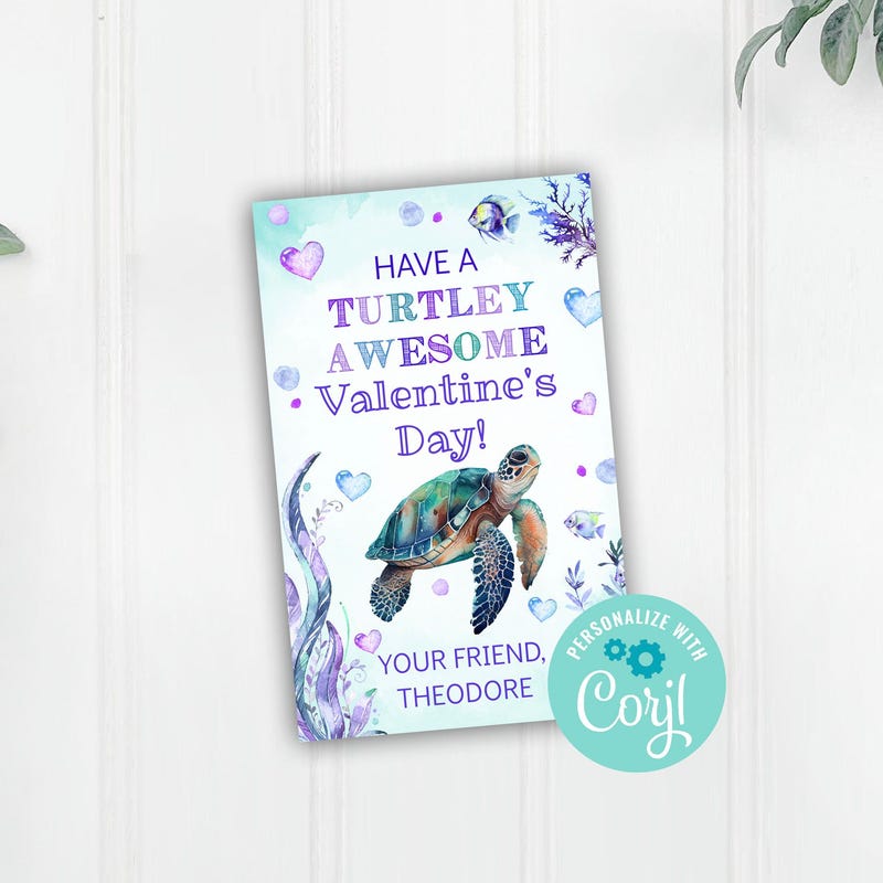 Turtle Valentine - Etsy