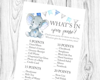 Purse Baby Shower Game | Etsy