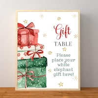 Printable White Elephant Gift Exchange Sign up Sheet, Digital Download ...